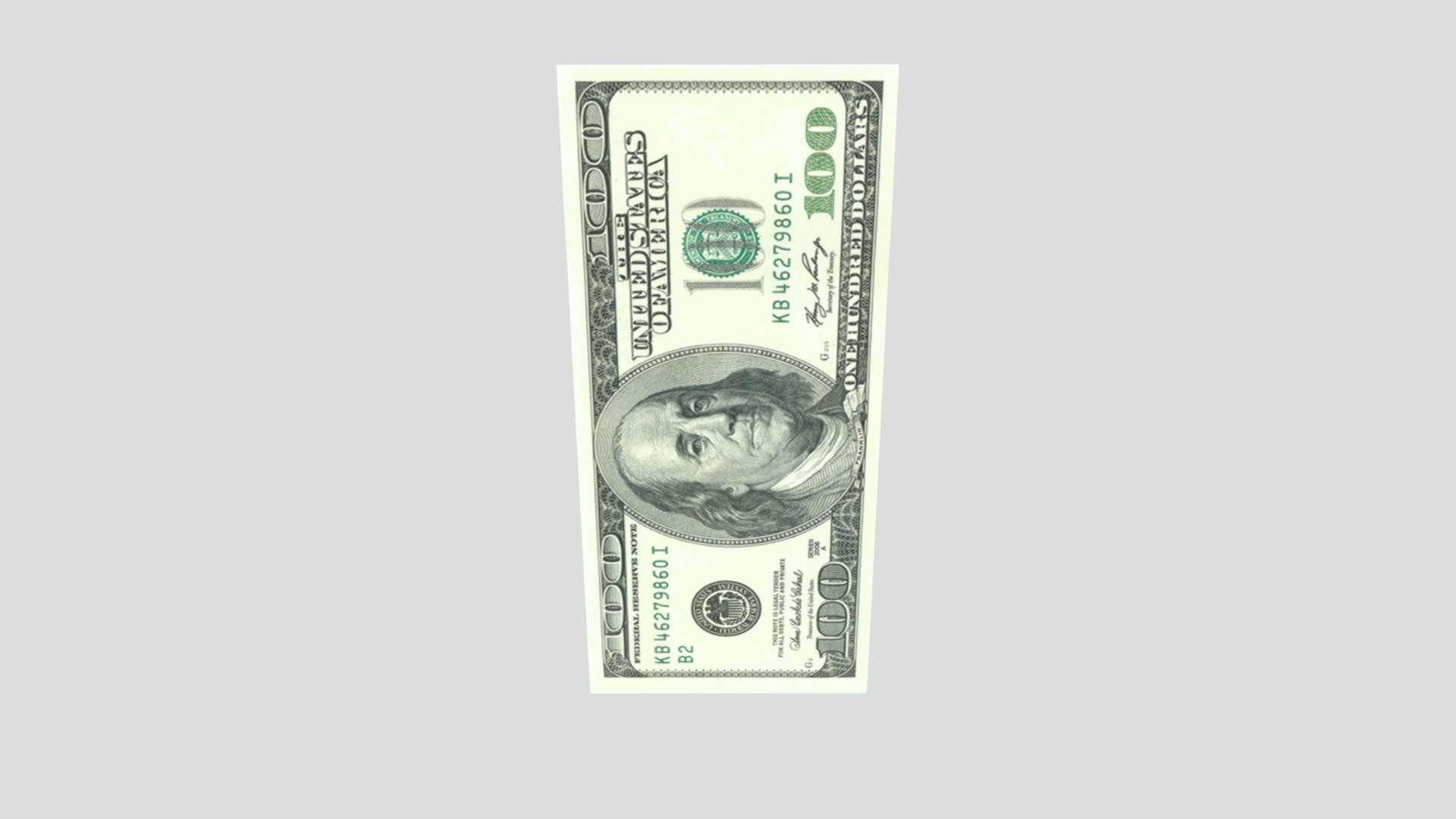 100 bill animated - Download Free 3D model by aperkinsNorthernQuest ...