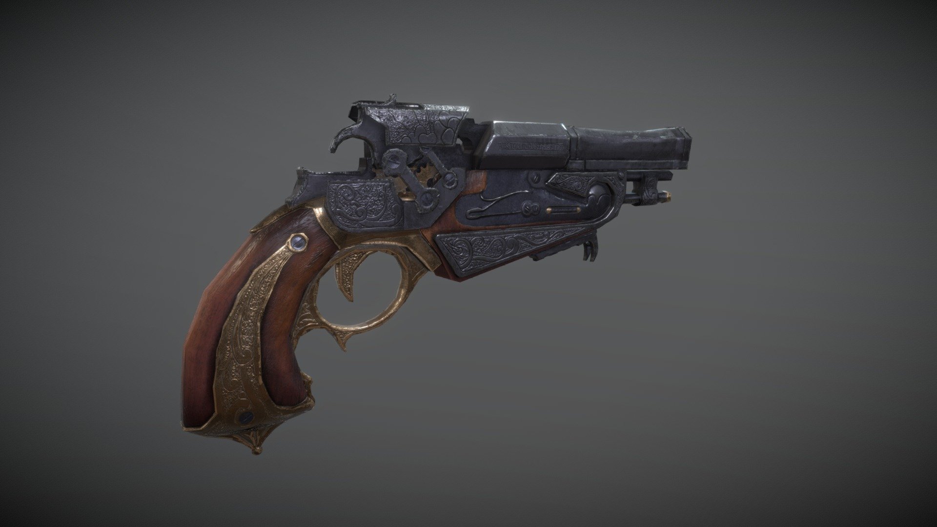 Fantasy Flintlock LOD 1 - 3D model by ruumi [9959e54] - Sketchfab