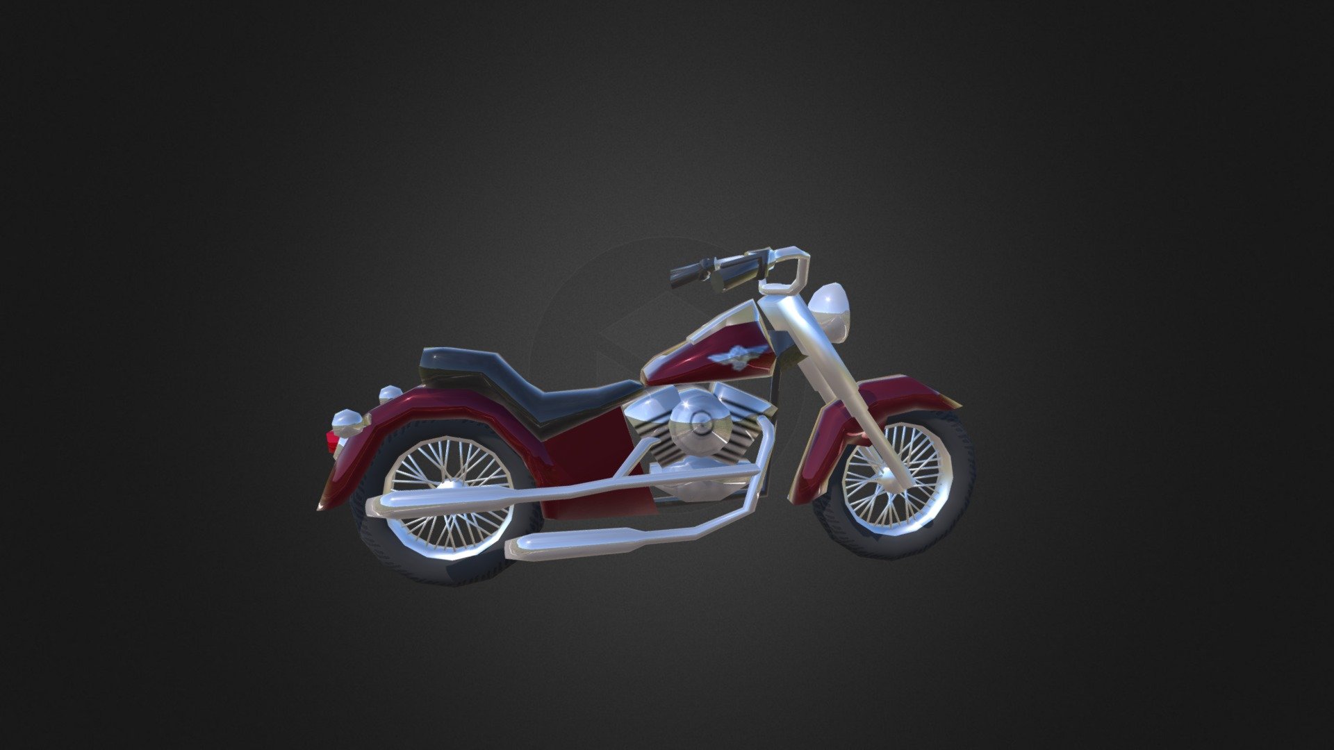 Lowpoly motorcycle for unity mobile game - Download Free 3D model by ...