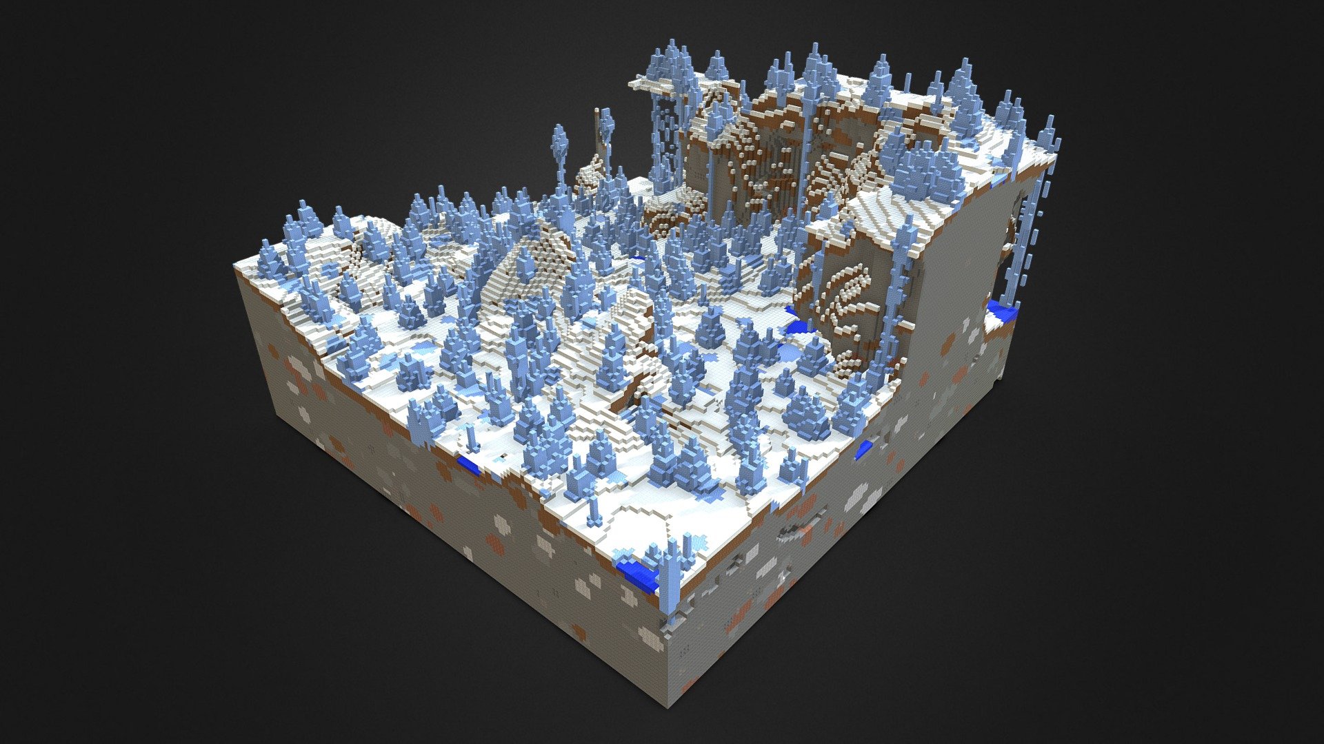 Minecraft Ice Spikes Biome Small - Buy Royalty Free 3D model by Leandro ...