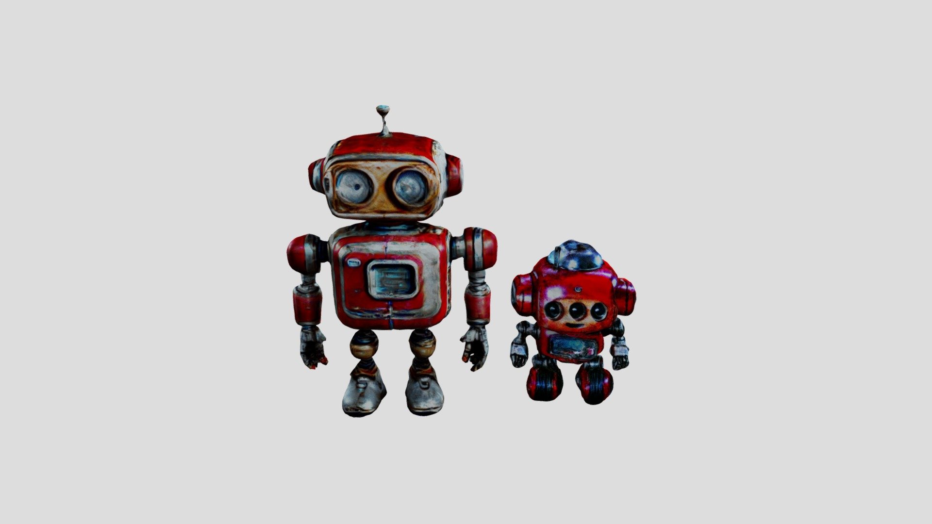 Robo And His Kid - Buy Royalty Free 3D model by Jimmy Gunawan ...
