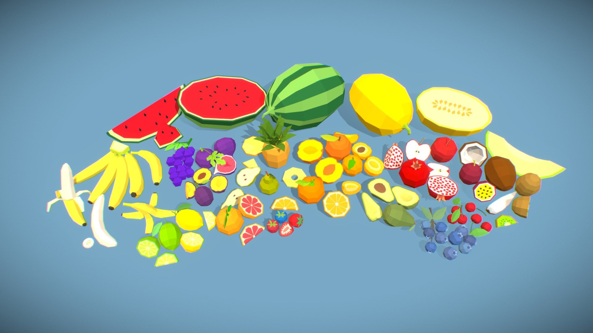 Low-poly Fruits - 3D model by Mumifier Studio (@Mumifier-Studio ...