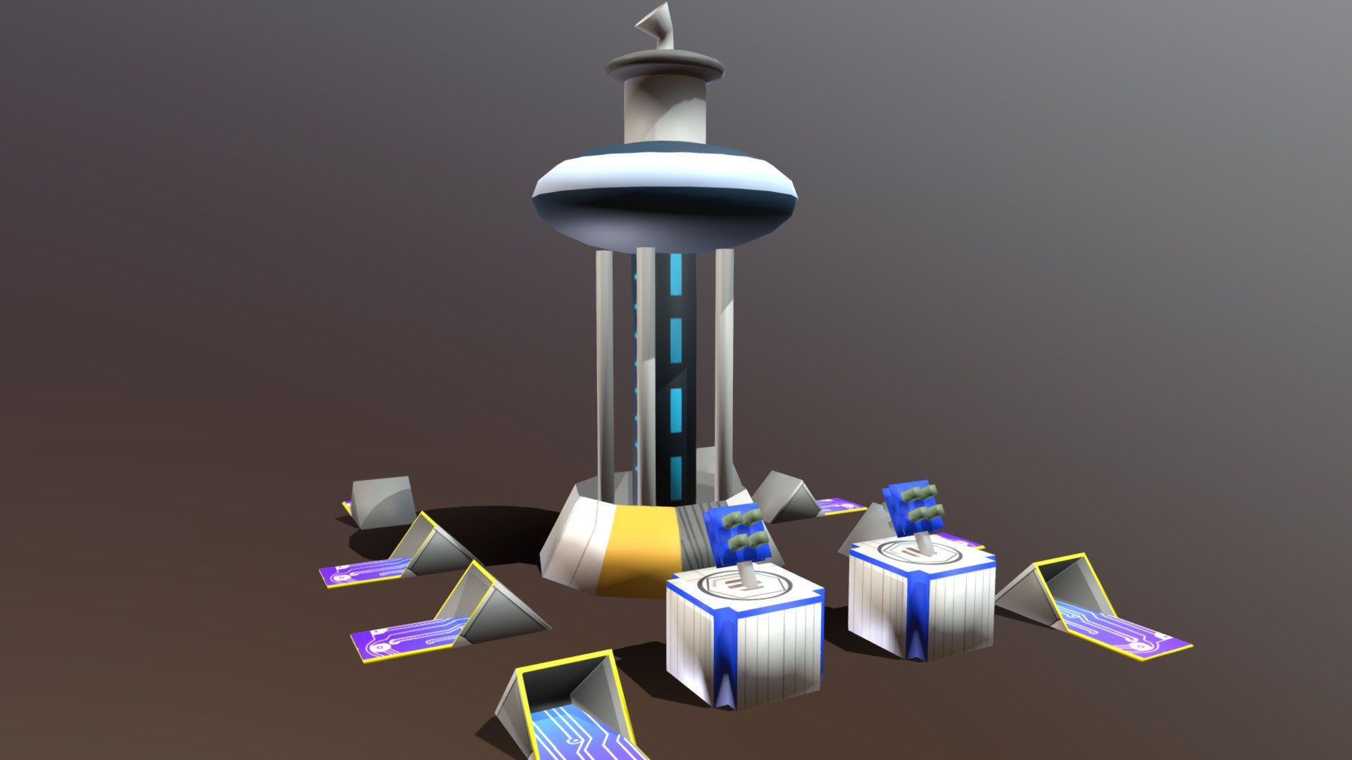 Command Tower futuristic - Download Free 3D model by ben.ford137 ...