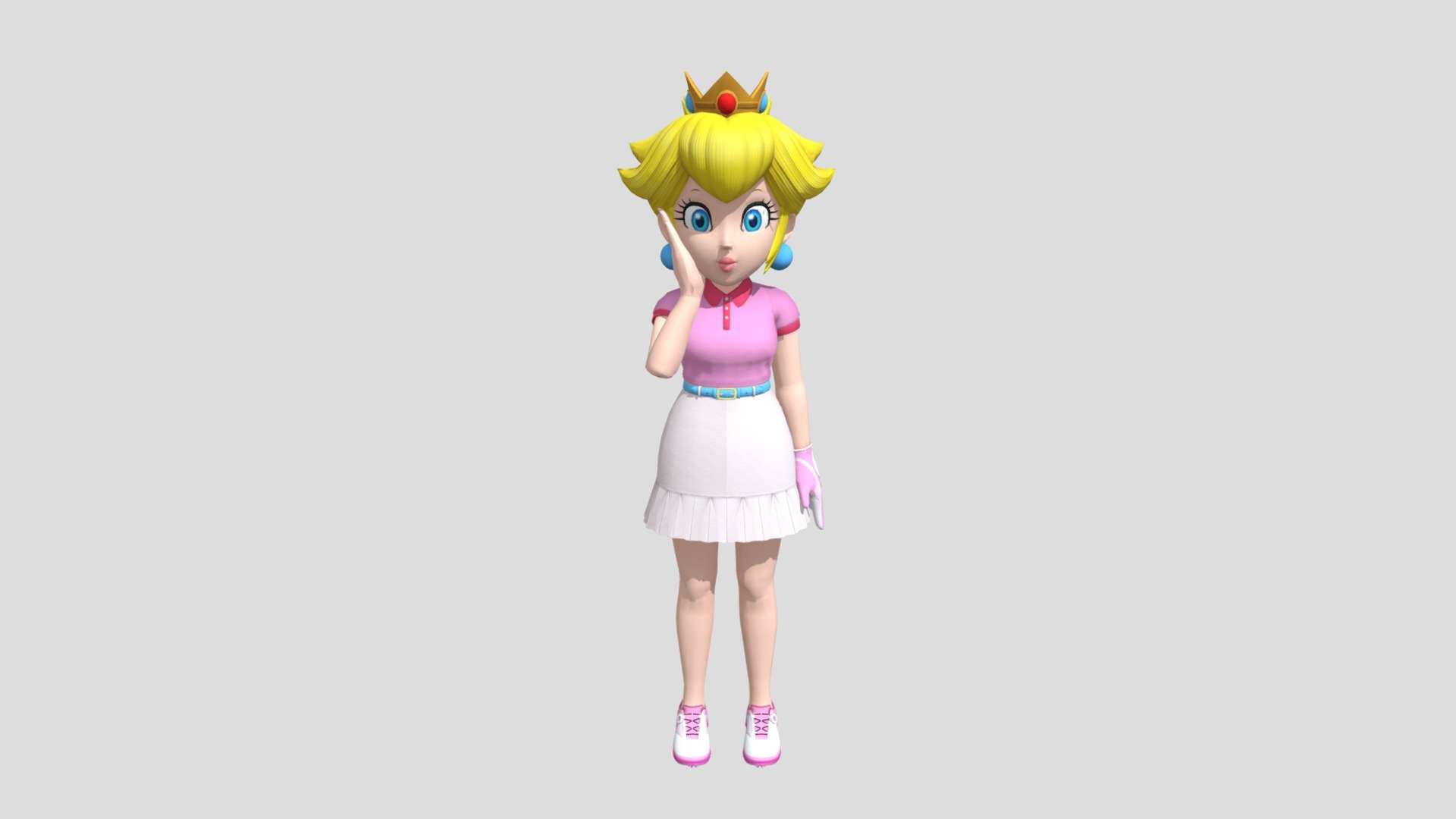 Keito, or peach, makes a funny pose. - Download Free 3D model by ...
