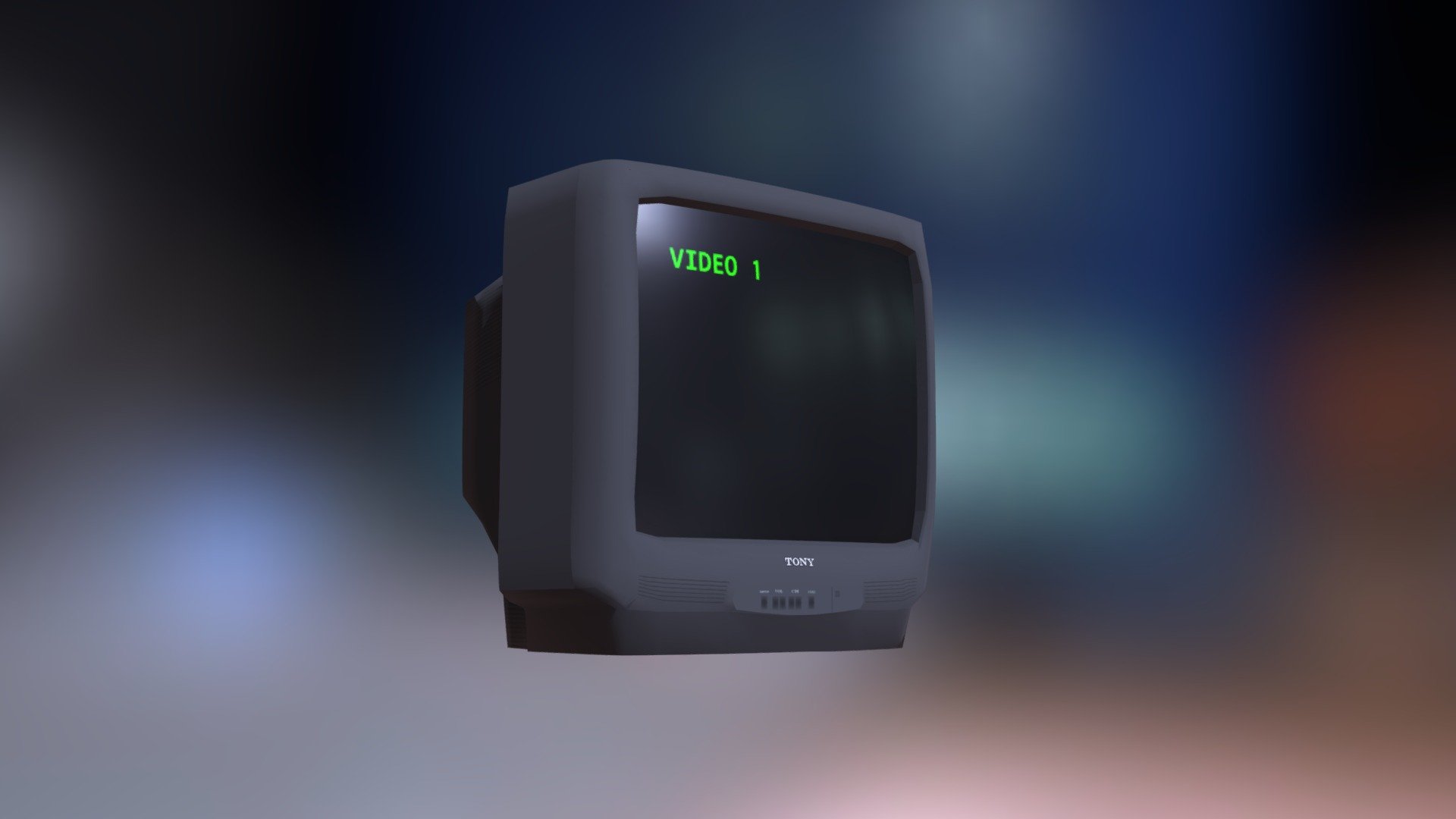Low-Poly 90s Y2K CRT TV - 3D model by majesticsquonk [99653b5] - Sketchfab