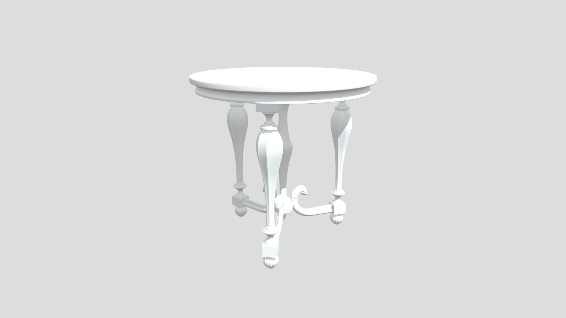 Classic Round Side Table - 3D model by Modenese Gastone Interiors ...