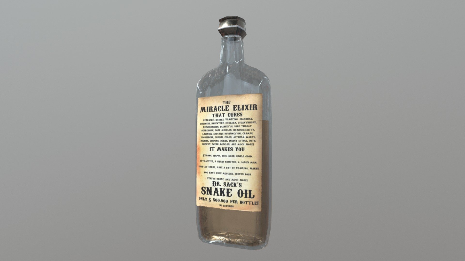 Snake Oil - 3D model by Rhett Wimmer (@Pavus_The_Pug) [996b31a] - Sketchfab