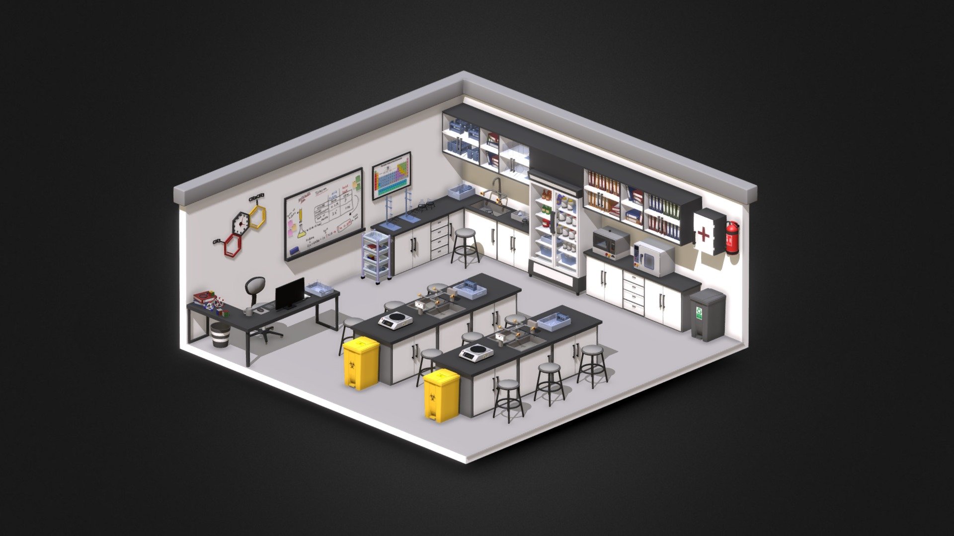 Isometric Chemistry Lab - Buy Royalty Free 3D model by GAM-DES [996c044 ...