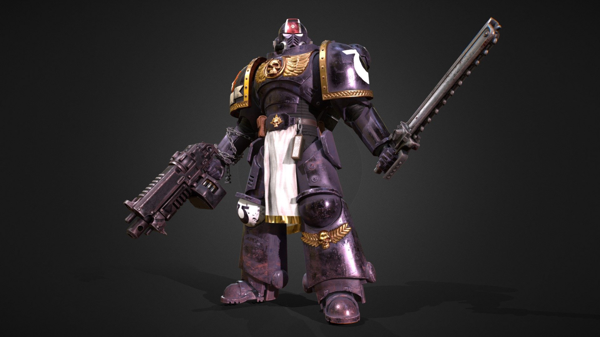 Warhammer 40K Space Marine - 3D model by tiesgroen [996ca6a] - Sketchfab