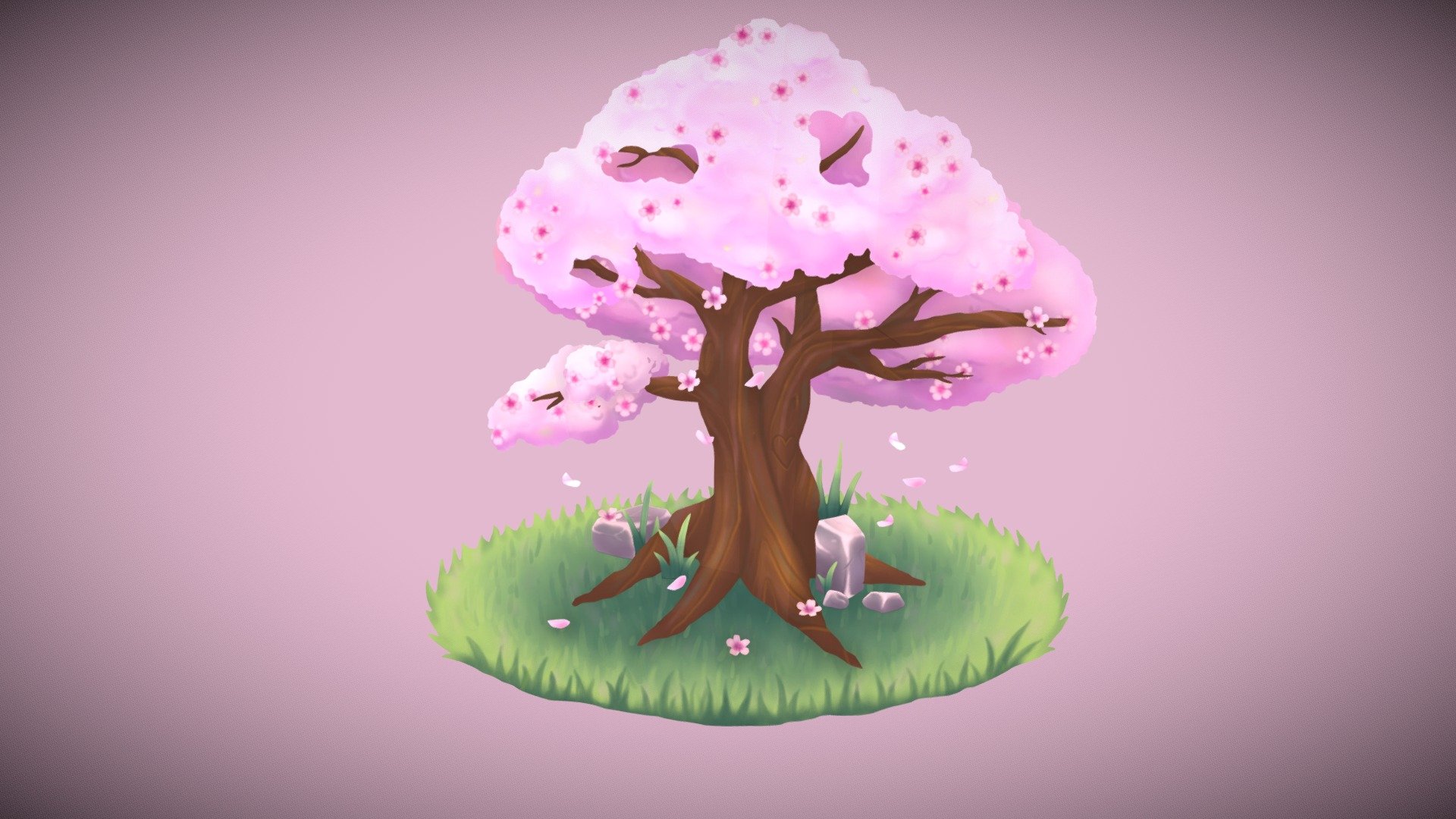 2.5D Cherry Tree - 3D model by Lisa (@lisakolf) [996ee89] - Sketchfab