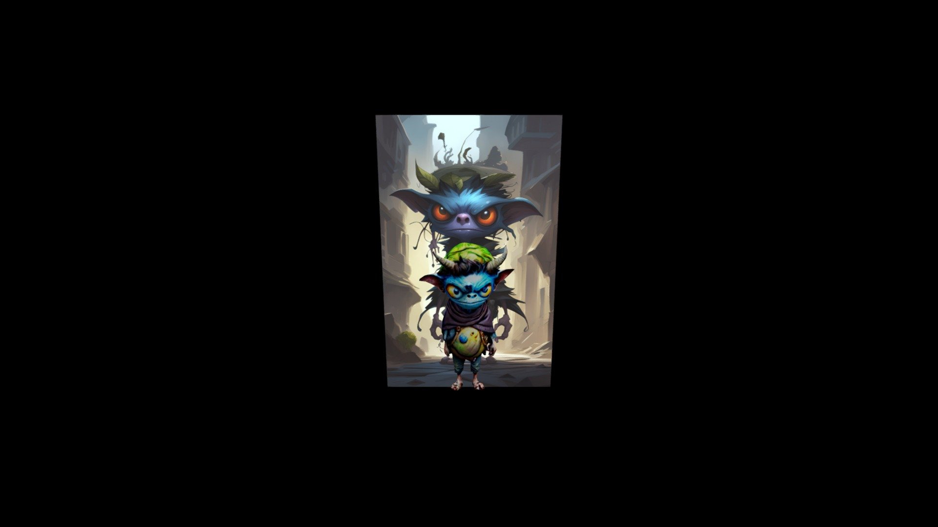 "Goblin in City" A goblin character stands in - Download Free 3D model ...