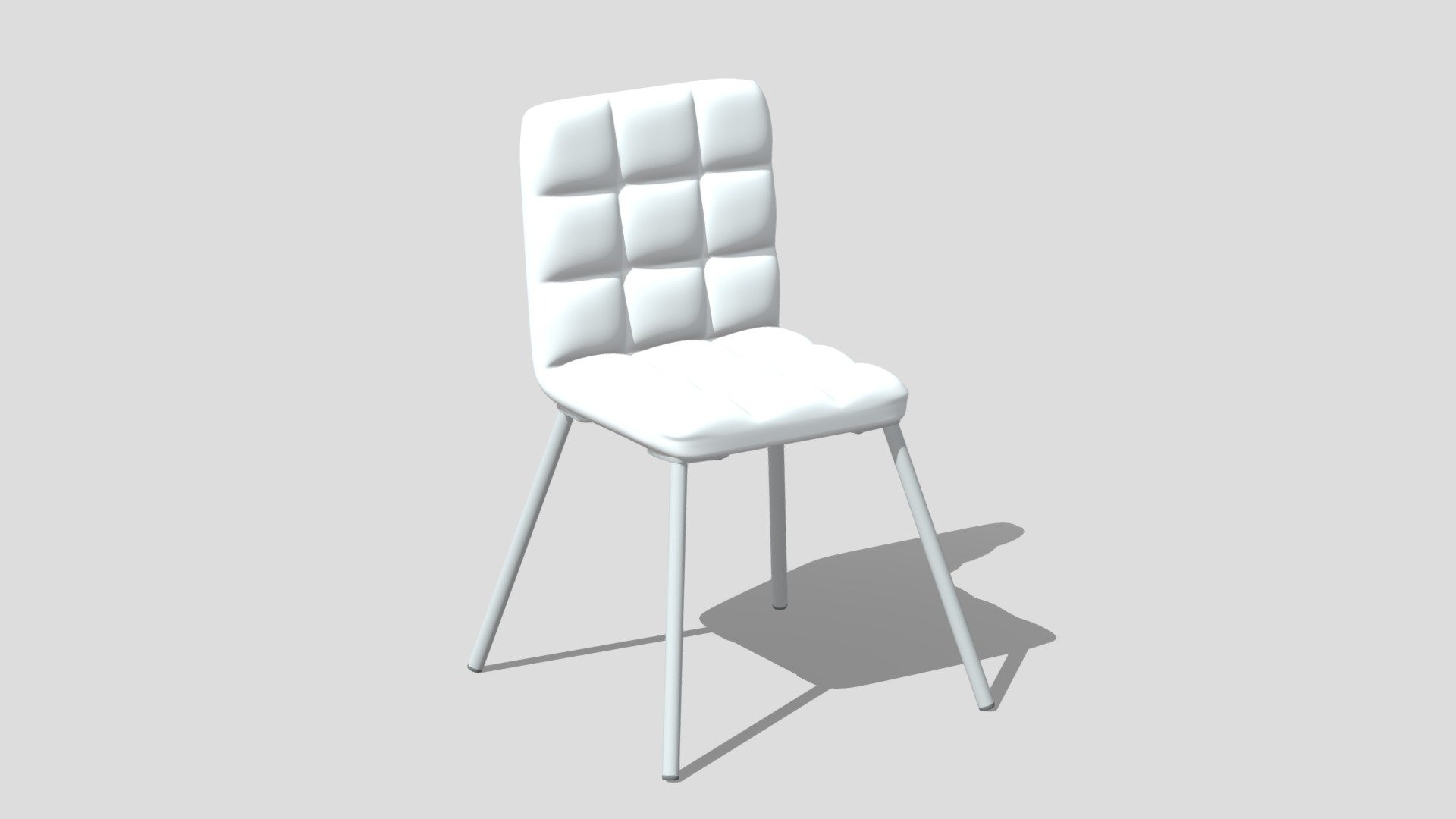 White Cushioned Chair - Download Free 3D model by pancakesarecooool ...