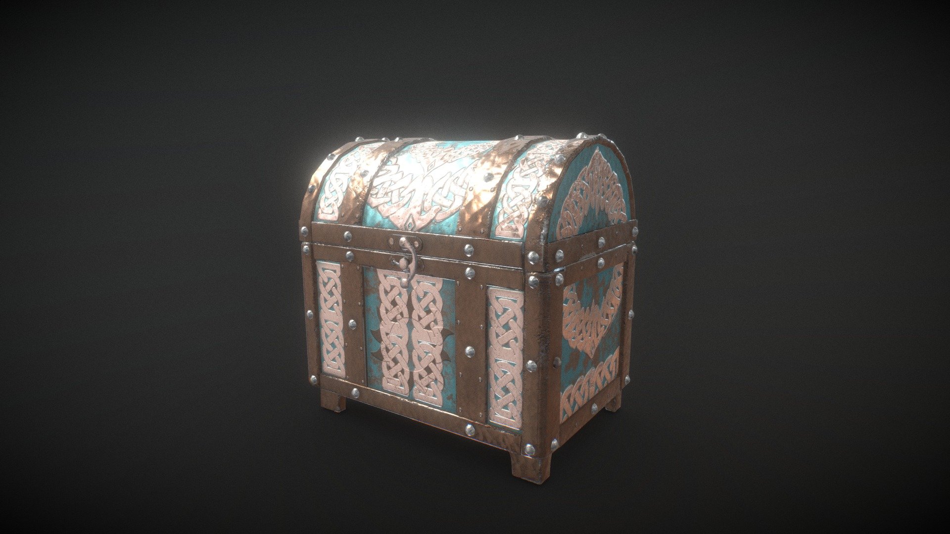 Metal Nordic Chest - 3D model by Fete [99745e4] - Sketchfab