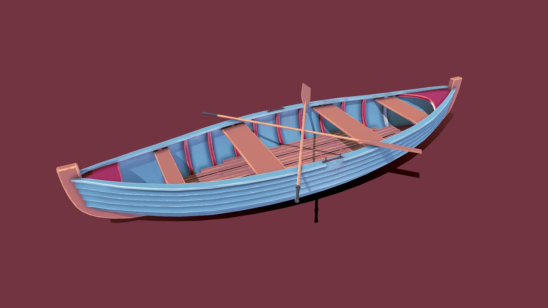 Wooden Row Boat - Buy Royalty Free 3D model by MaX3Dd [9974e17 ...