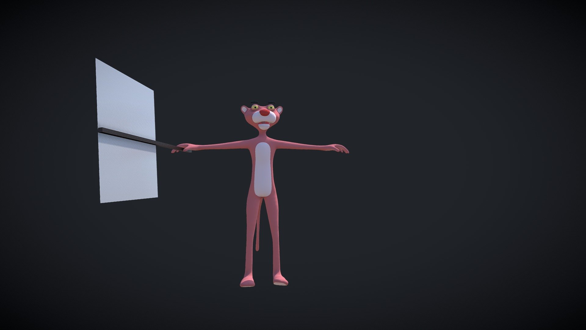 Pink Panther Protesting - Download Free 3D model by pixol3d [9977863 ...