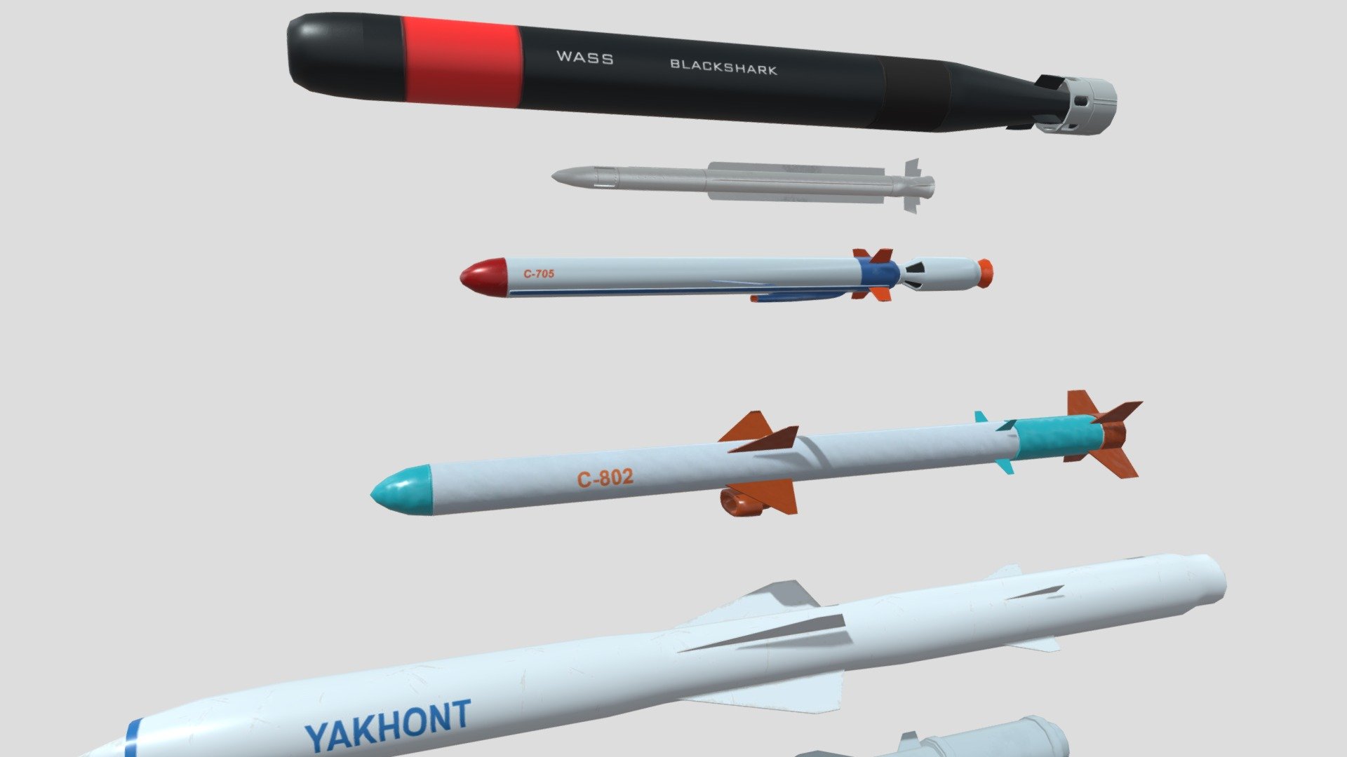 Low Poly Missiles and Torpedos - Download Free 3D model by ...