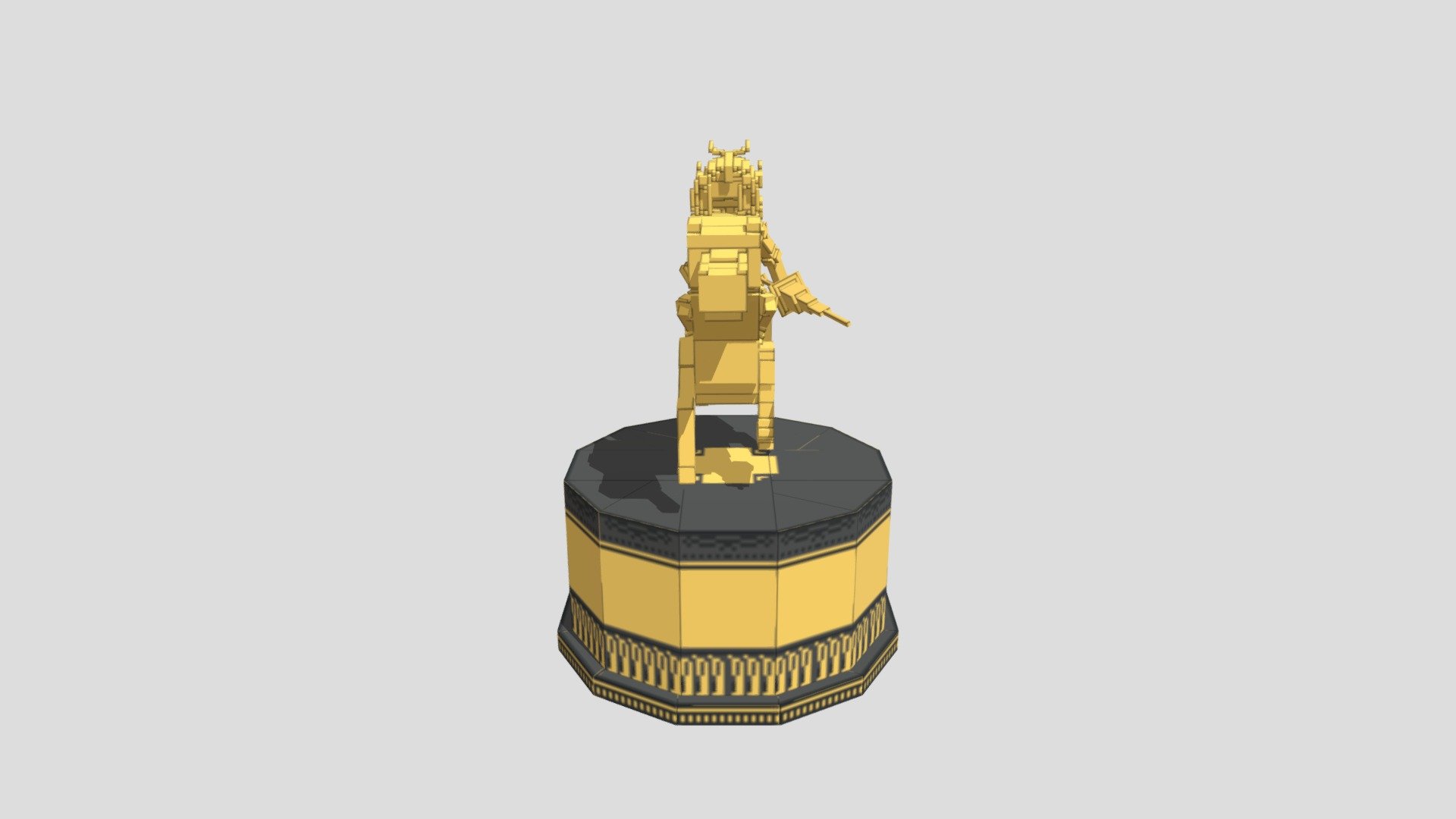 Golden Knight Statue - 3D model by matvoxel (@matinmirhashemi775519 ...