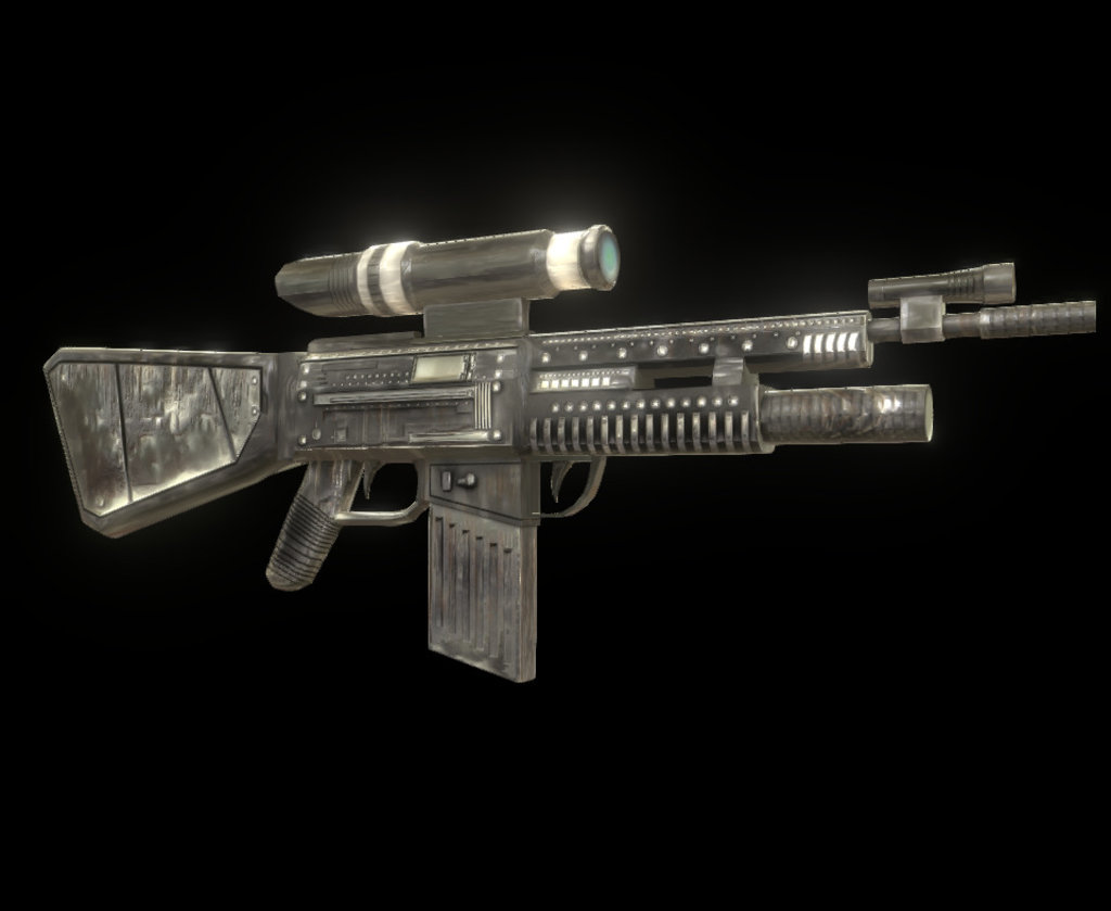 Low Poly Modern Monolithic Rifle - 3D model by efe [9981e05] - Sketchfab