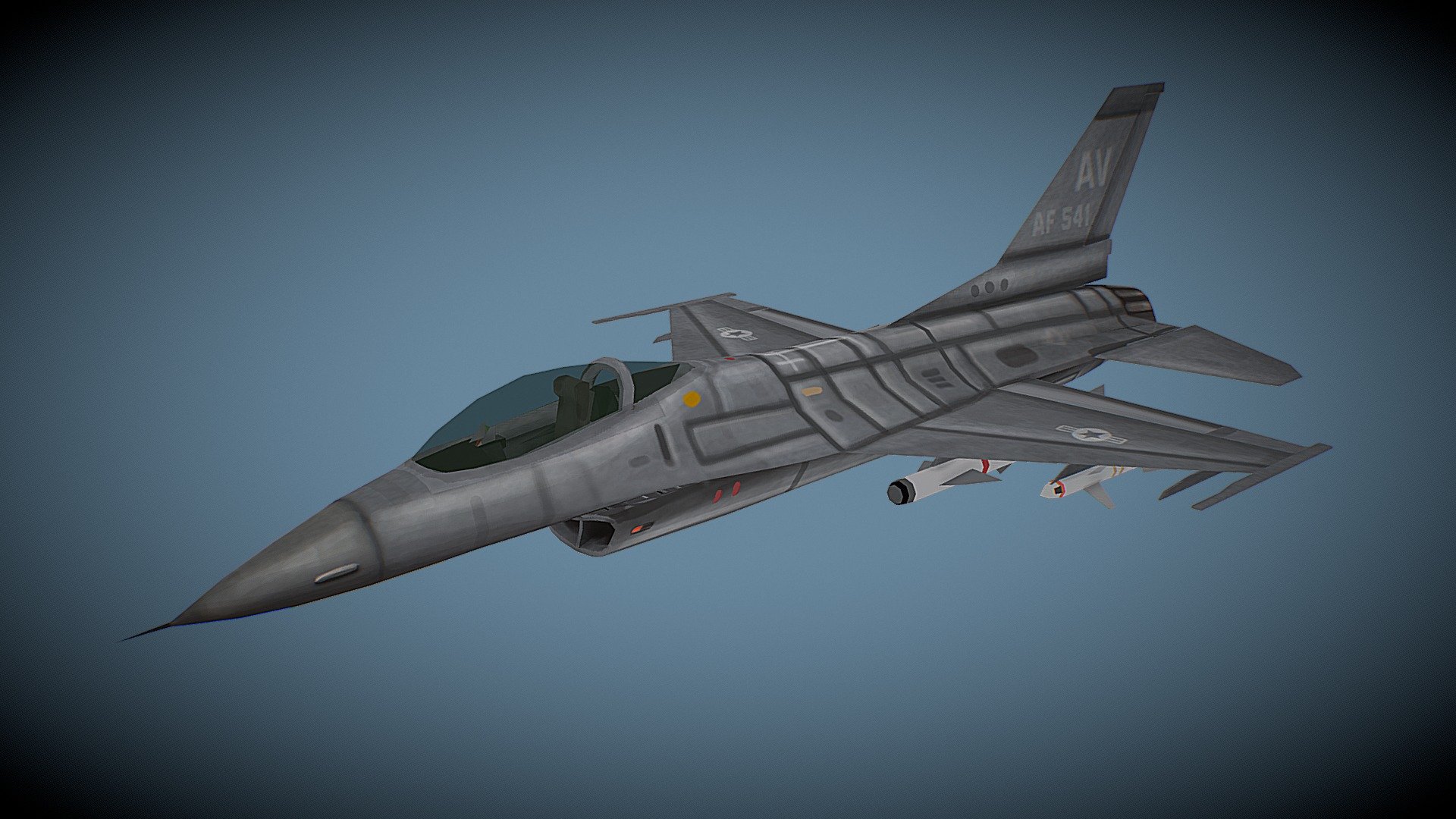 Low poly retro F-16 Falcon - Buy Royalty Free 3D model by Gabriel ...