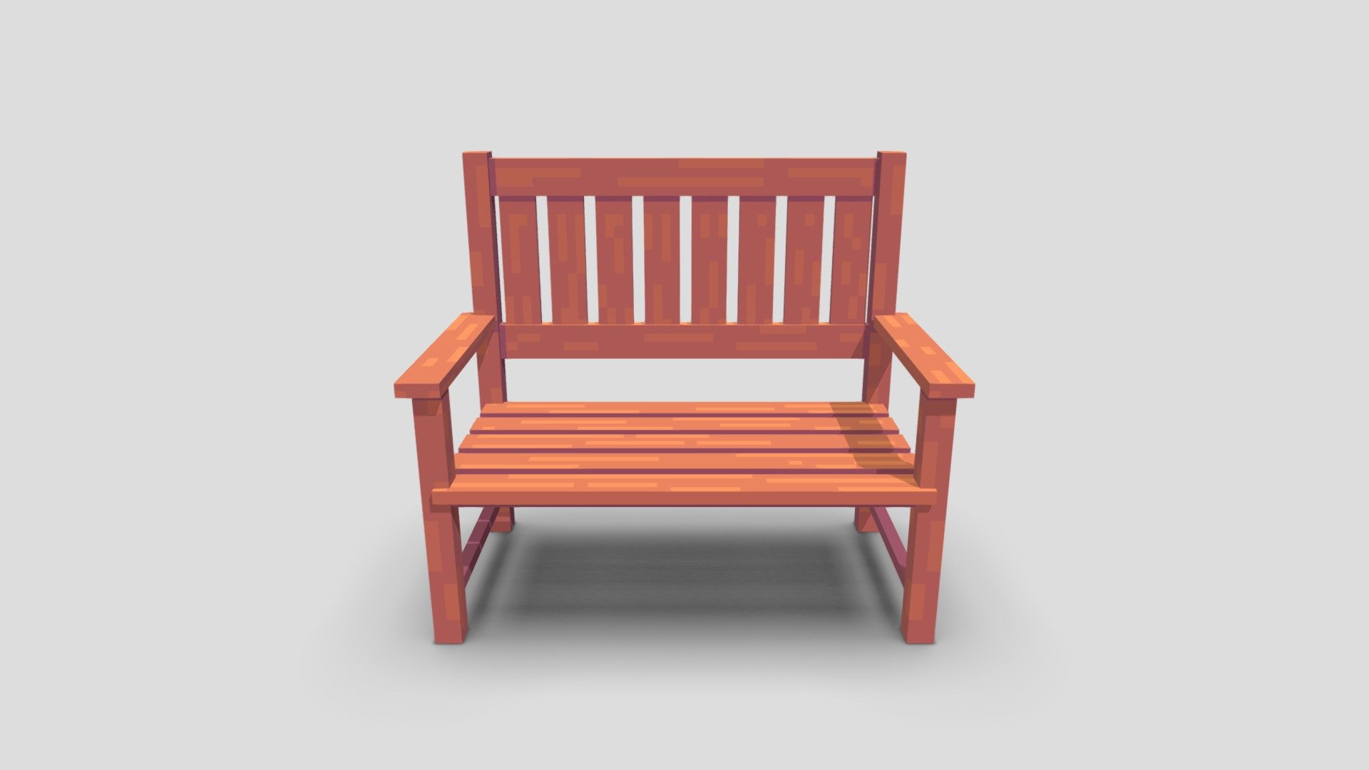 Low-Poly Block Bench - 3D model by cmak0ta [998390b] - Sketchfab