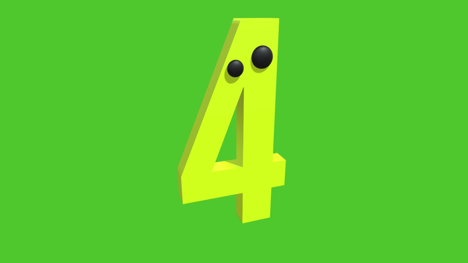 number_four_character - Download Free 3D model by tech.service.allwe ...