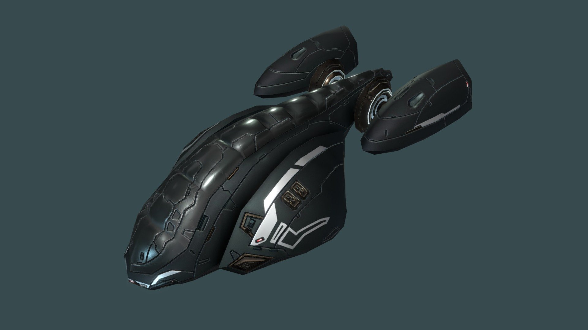Endymion Fighter - Black - 3D model by Renham - Camilo Rojas (@renham ...