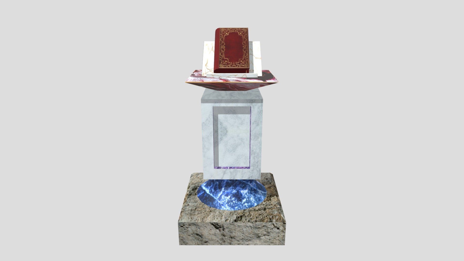 Magic Book Pedestal - Download Free 3D model by Inky (@InkyNightSky ...