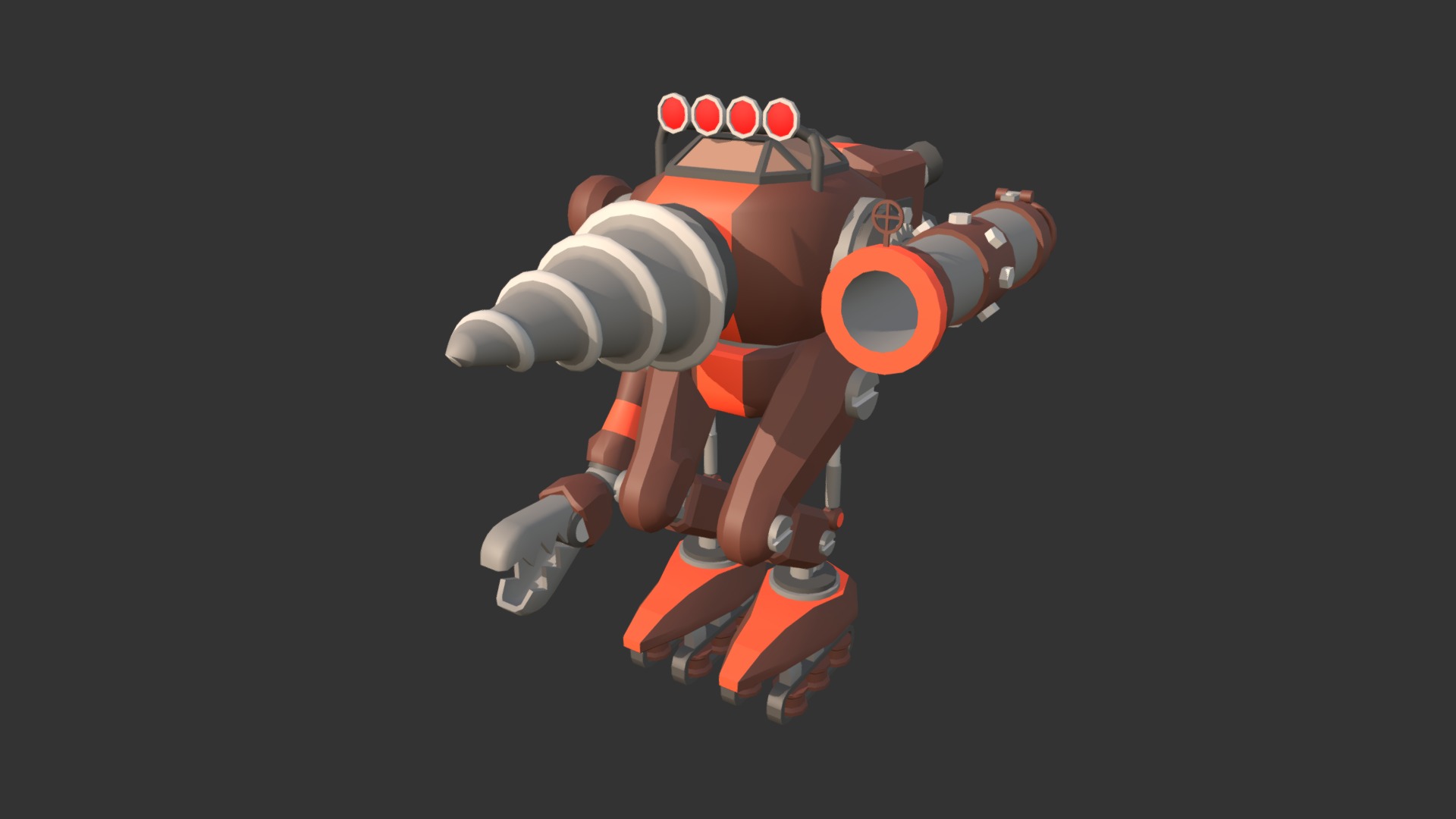 Rusty mecha-drill robot - 3D model by Jeroen Toma (@jeroentoma ...