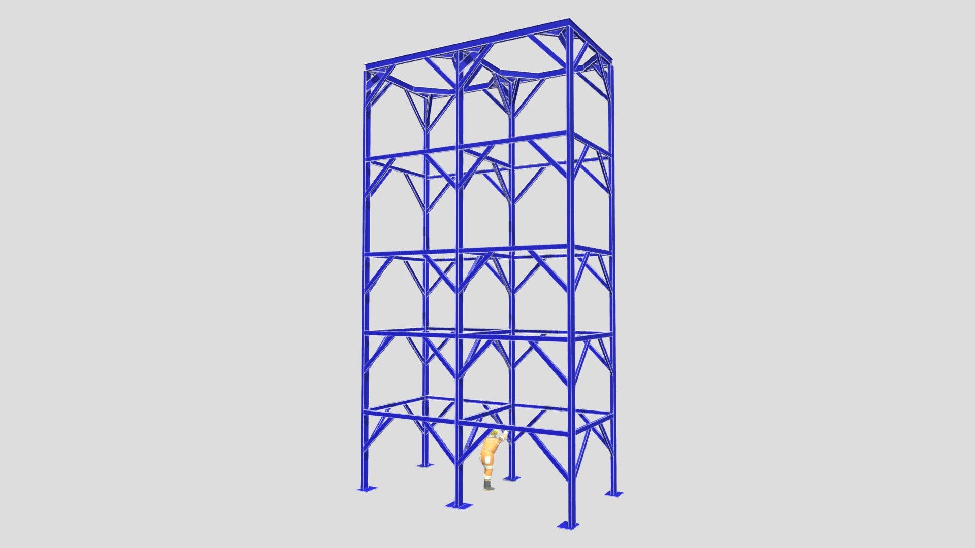 STRUCTURE FOR ELEVATED TANKS - Download Free 3D model by ENGIPROS ...