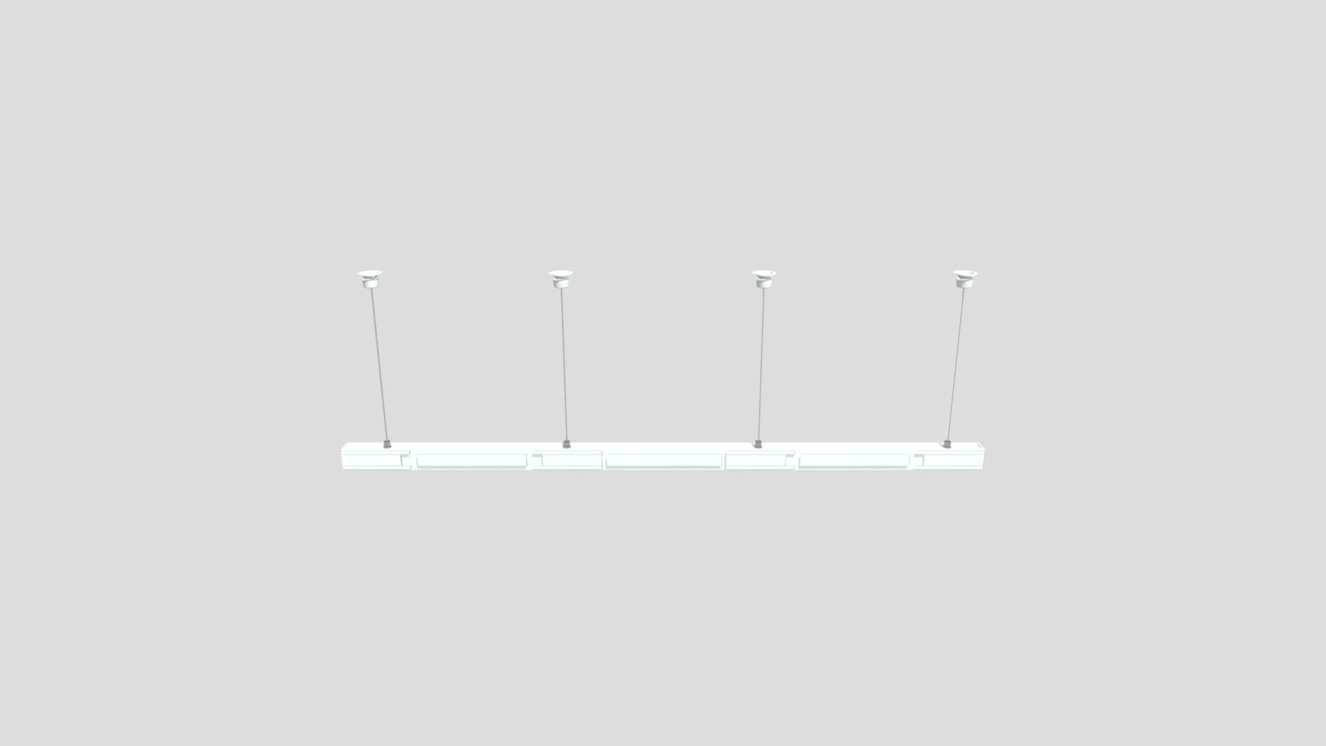 Celling Tube Shape Hanging Lamp - Download Free 3D model by ...