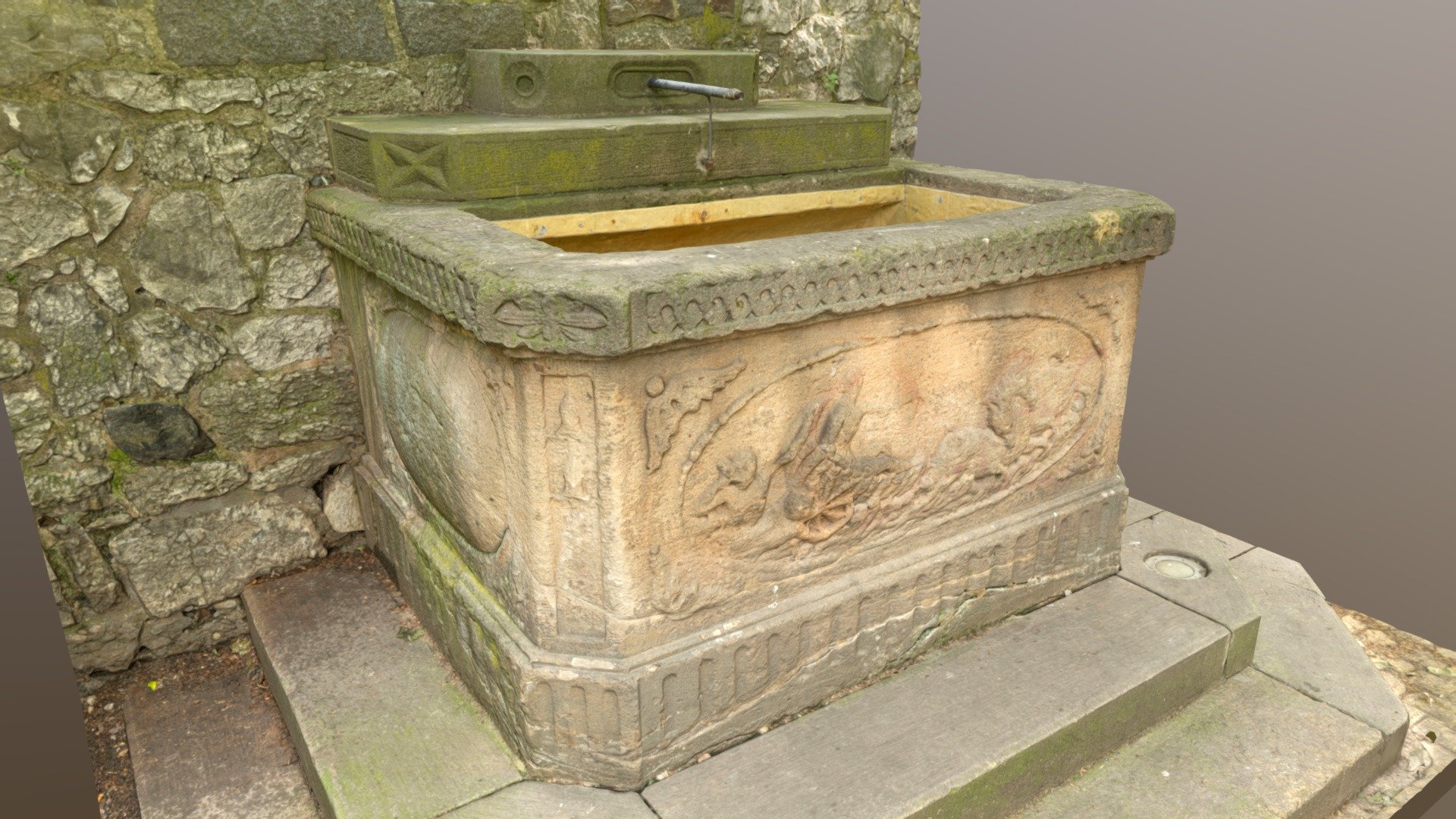 Historic water fountain, Portheimka, Prague - 3D model by Andrej ...