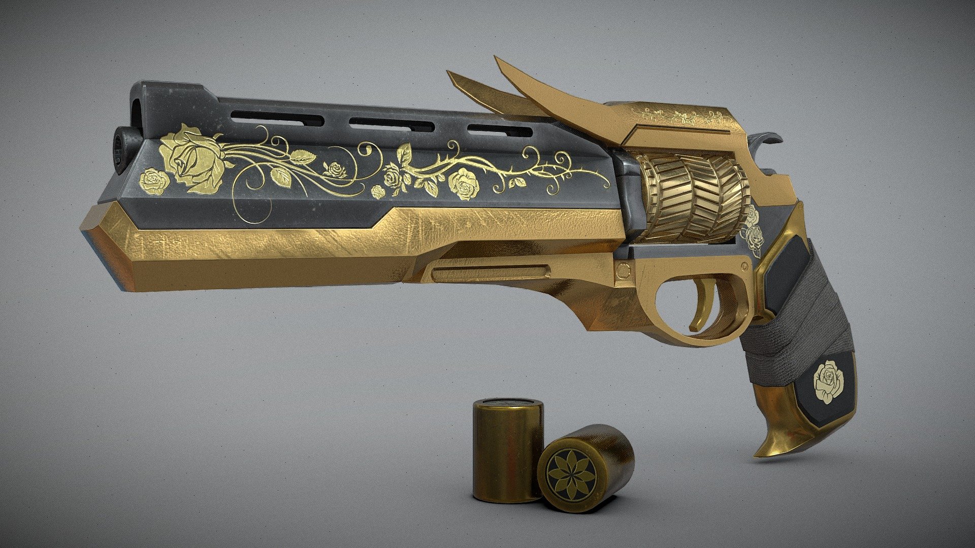 Destiny2 The Rose（Thorn） hand cannon revolver - Download Free 3D model ...