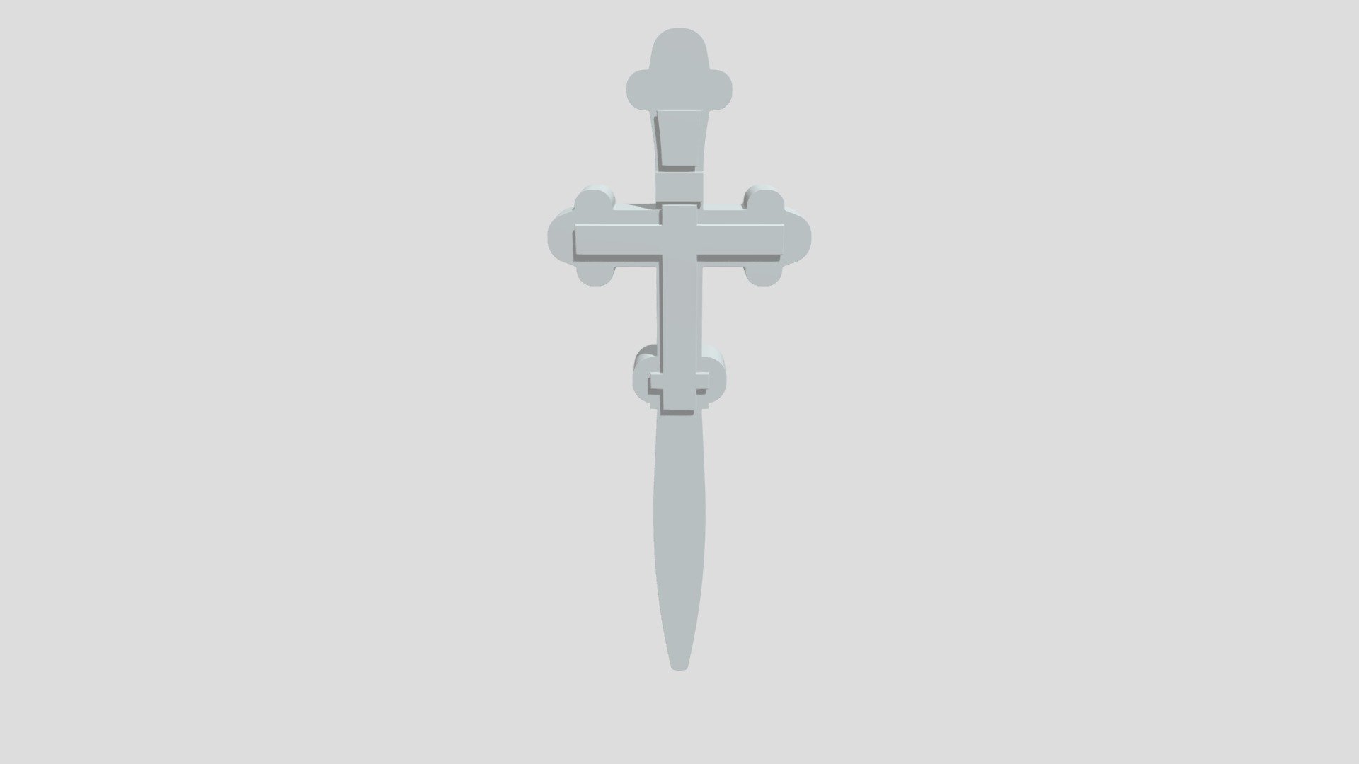 Crucifix mid-poly design n° 1 - 3D model by MarianoRodriguez [999f412 ...