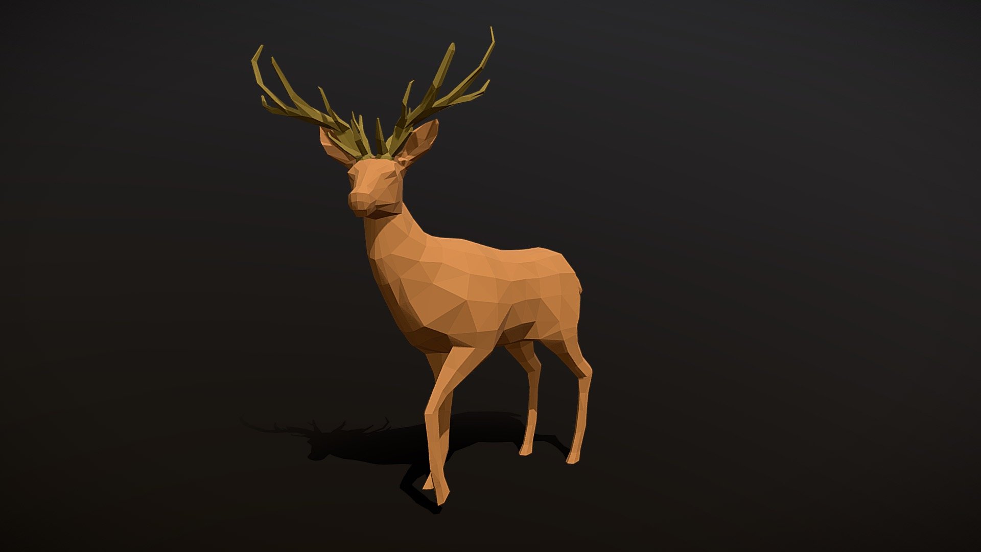 Low poly Red Deer - 3D model by JG3D (@jg-3d) [99a5326] - Sketchfab