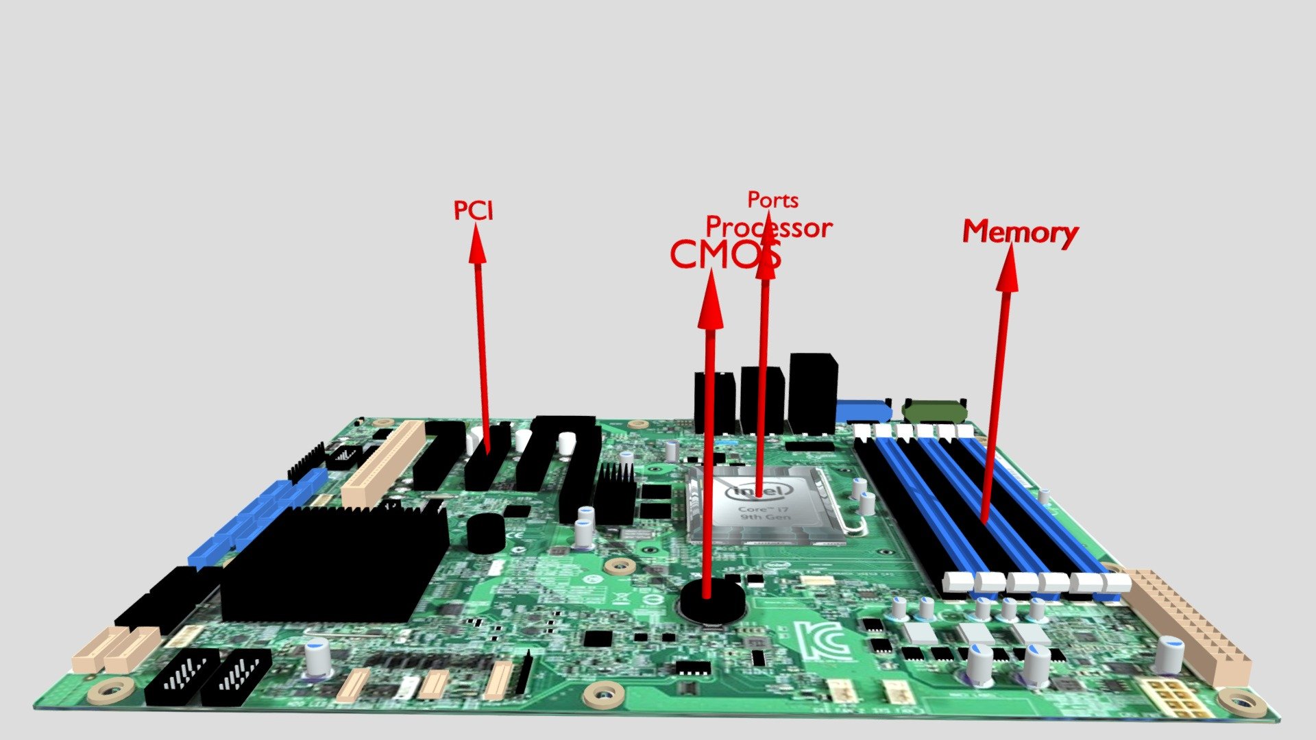 Mother Board 3d Model - Download Free 3D model by ...