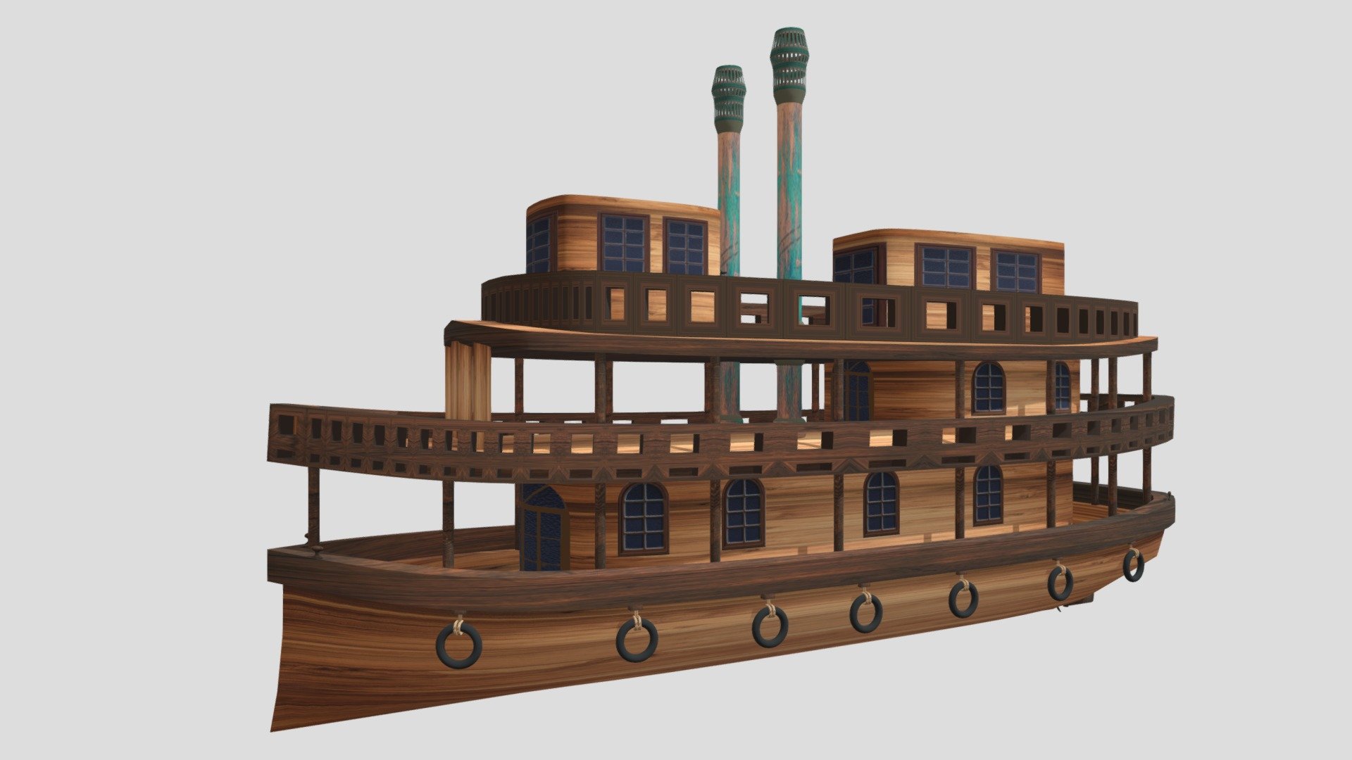 Houseboat 04 - Download Free 3D model by gogiart (@agt14032013) [99a6a6f] - Sketchfab