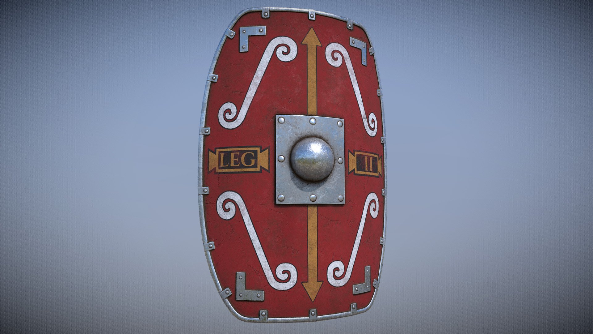 Scutum (Augustan Type) Legio II Augusta - 3D model by Garrettich ...