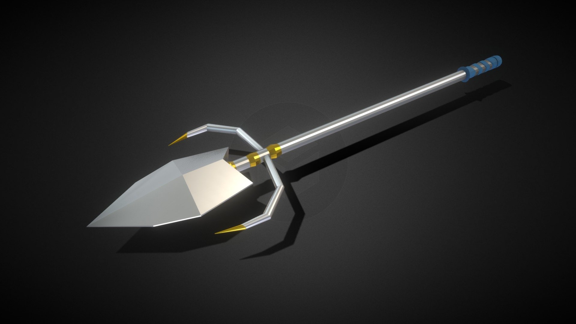 Low Poly Metallic Fantasy Spear 1 - 3D model by Guilherme Sena (@disassembledsharper) [99a8801 ...