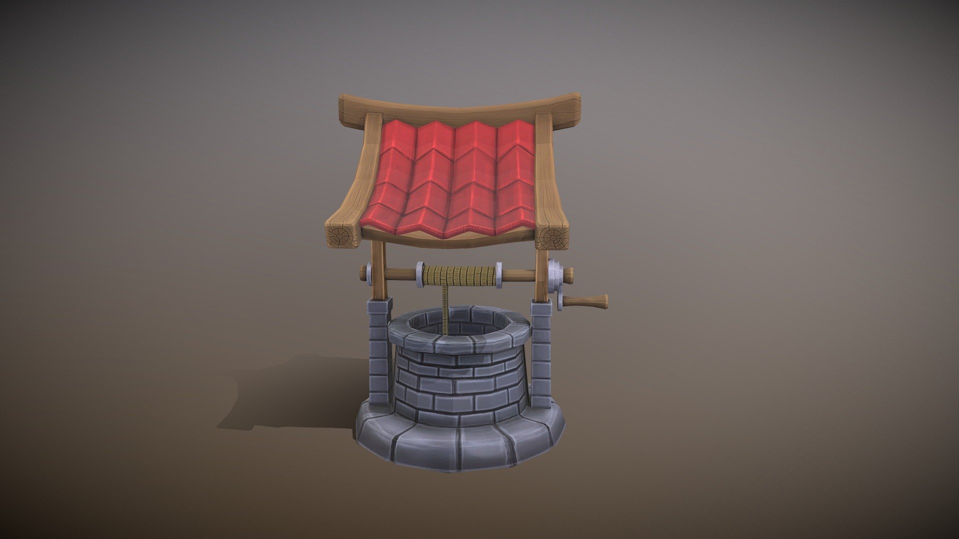 Stylized hand painted Well (low poly) - 3D model by dariapo [99a9ced ...