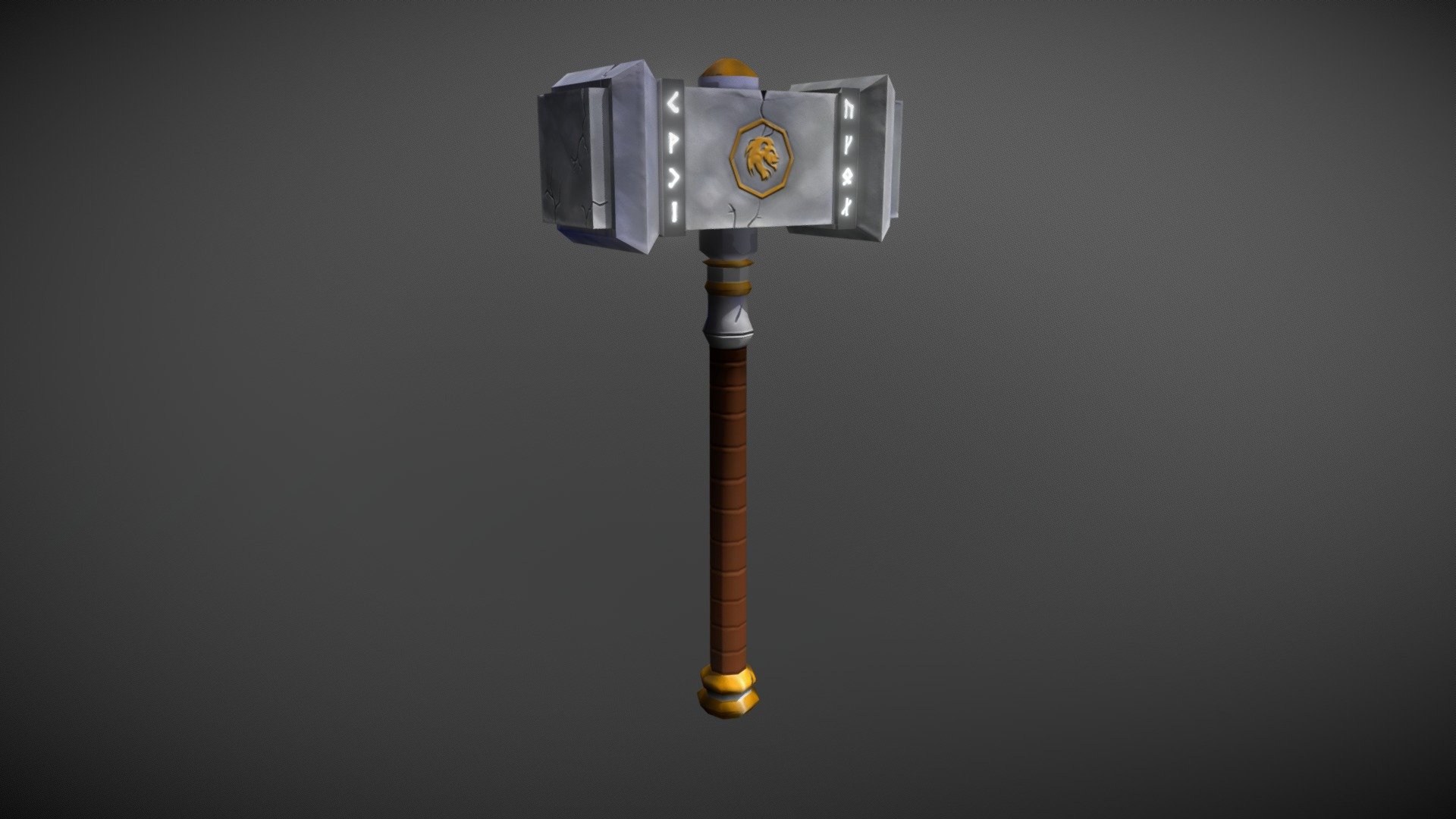Runic Hammer of Redemption - 3D model by Lucas Philippe (@lucasphilippe ...