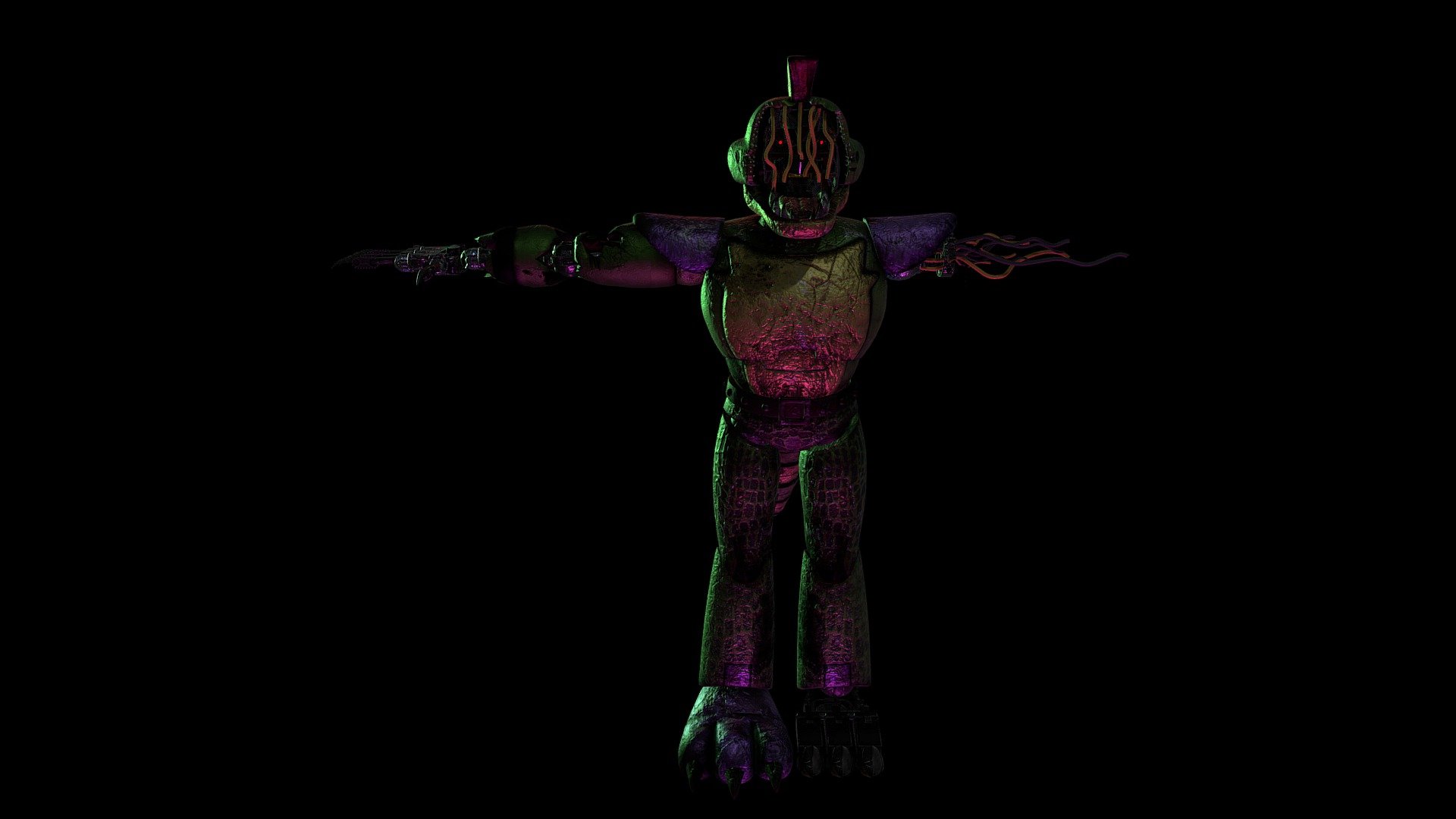 Withered Glamrock Monty - Download Free 3D model by skylajade69 ...