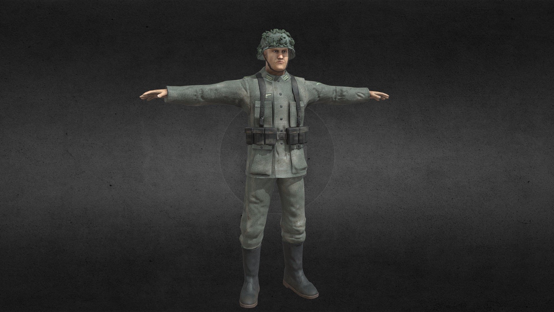 WW2 Panzergrenadier_fbx_tpose_CC0 - Download Free 3D model by ...