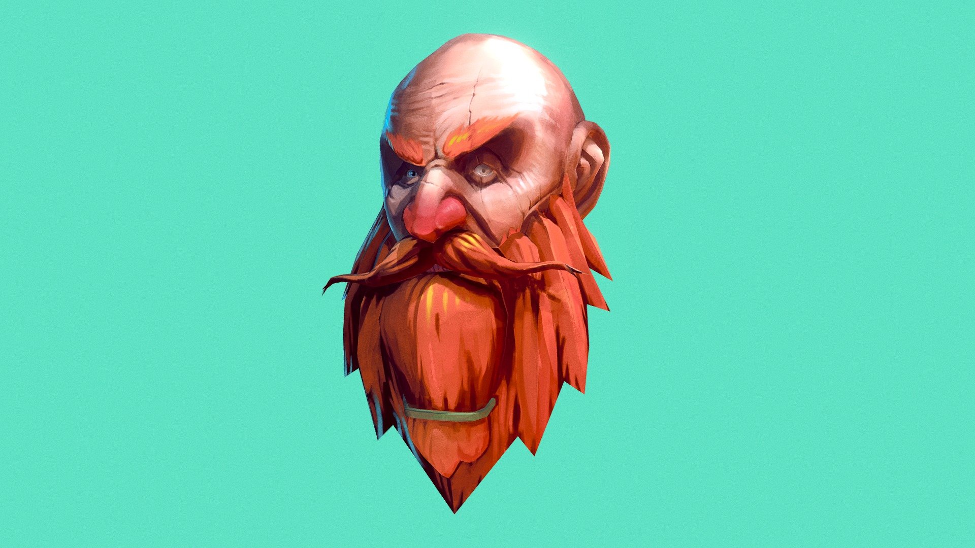 Handpainted Dwarven Head - Download Free 3D model by Tugay Lovsin ...