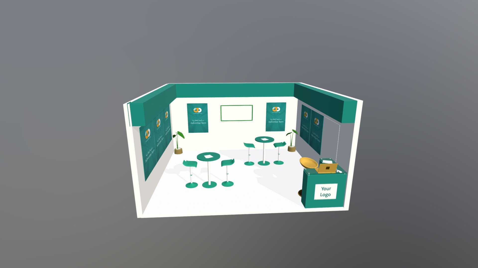 small booth - 3D model by lina889 [99b235c] - Sketchfab