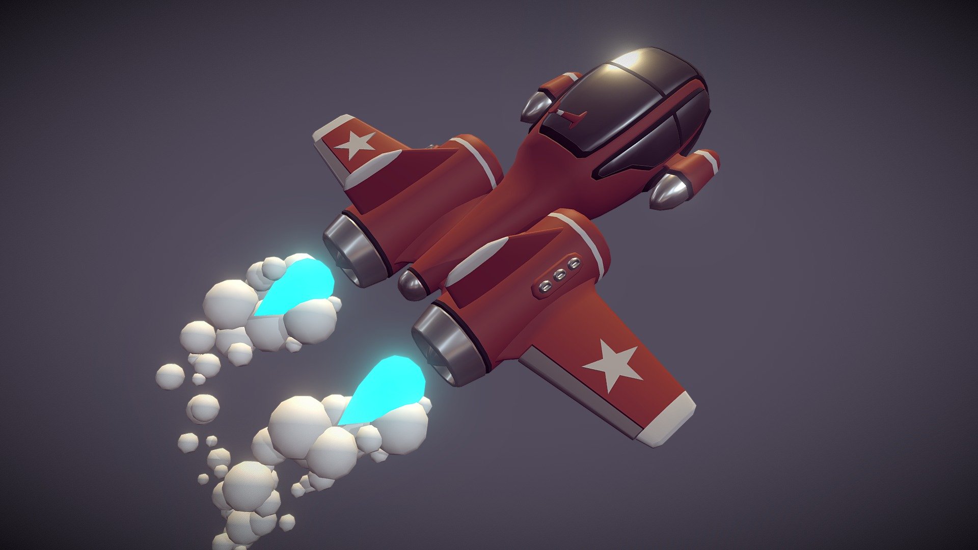Retro SpaceShip_DRAFT - 3D model by OlegatoRUS [99b264c] - Sketchfab