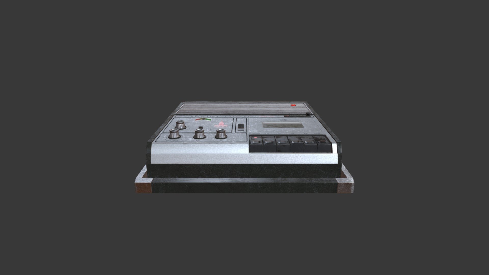 Tape recorder for playing cassettes Spring 202 - 3D model by Vadym ...