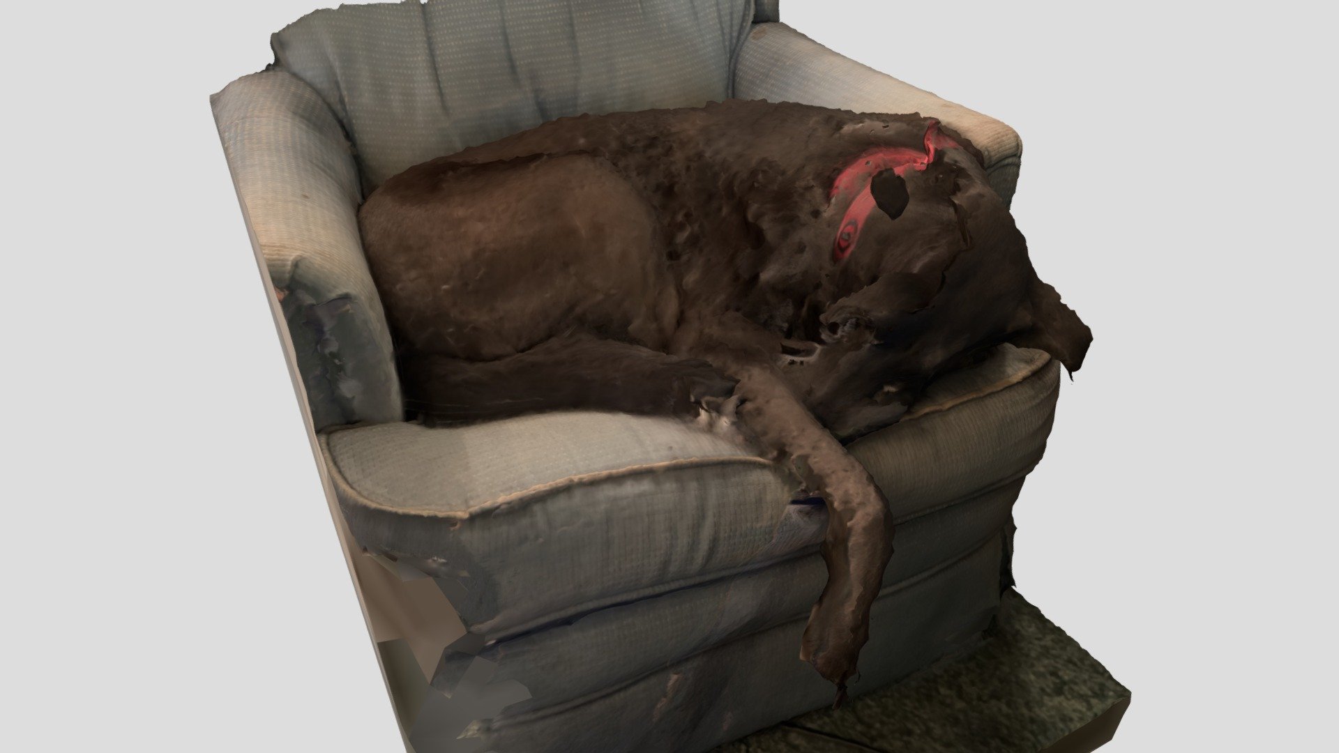 Sleeping Black Dog On Chair - Download Free 3D model by Kaliadder ...