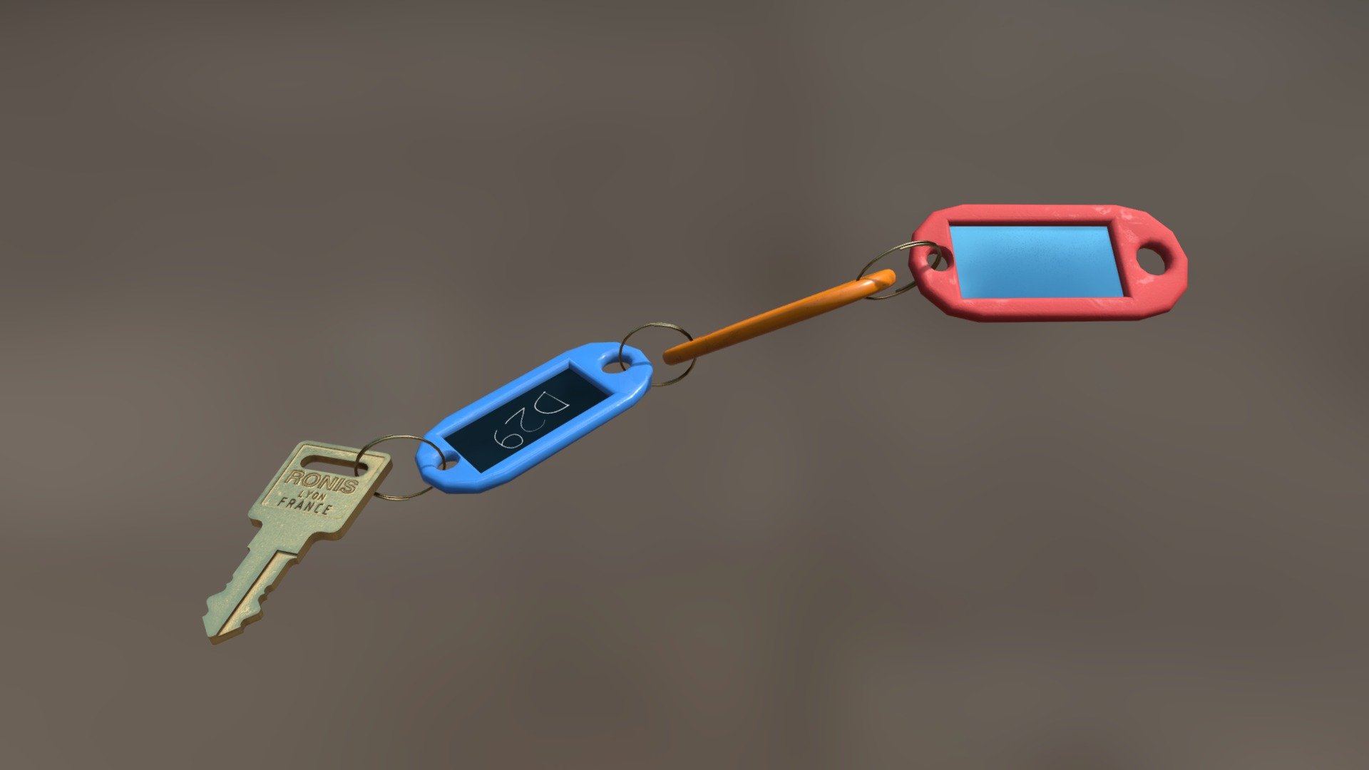 Equipment Key with Key Chain - 3D model by Digital BIM Solutions ...