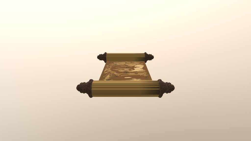 Map scroll (minecraft server) - 3D model by Henry9135 [99ce0de] - Sketchfab