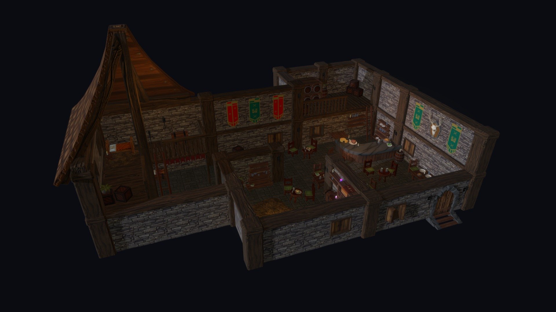 Medieval Tavern - Download Free 3D model by Virginia Vidonis ...